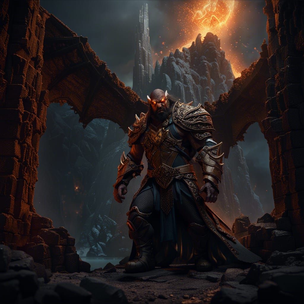 Durin's Bane, balrog, at the Bridge of Khazad-dûm - AI Generated ...