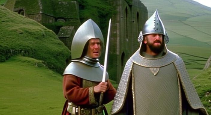 Screencap from the 1970s Technicolor film "Monty_Python_and_the_Holy ...