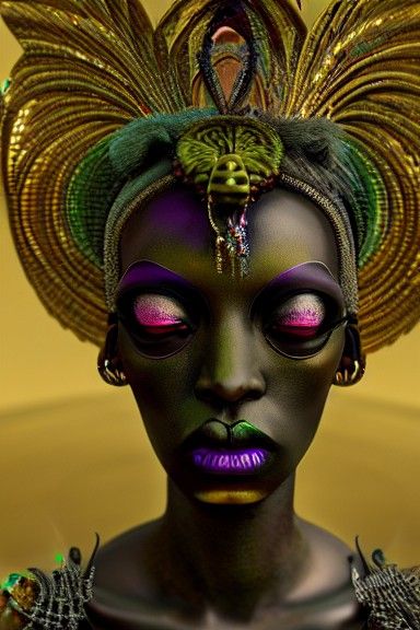 Creepy Voodoo Goddess - AI Generated Artwork - NightCafe Creator