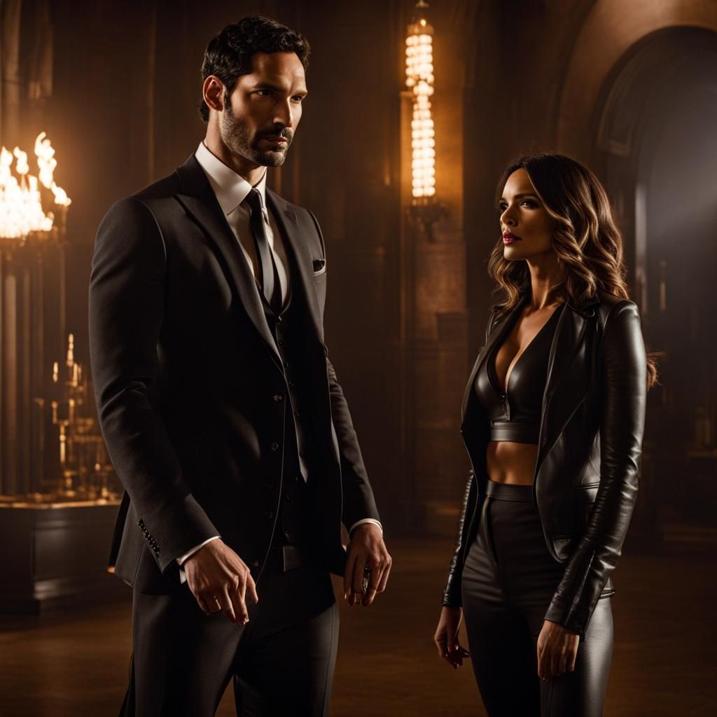 Lucifer and Mazikeen - AI Generated Artwork - NightCafe Creator