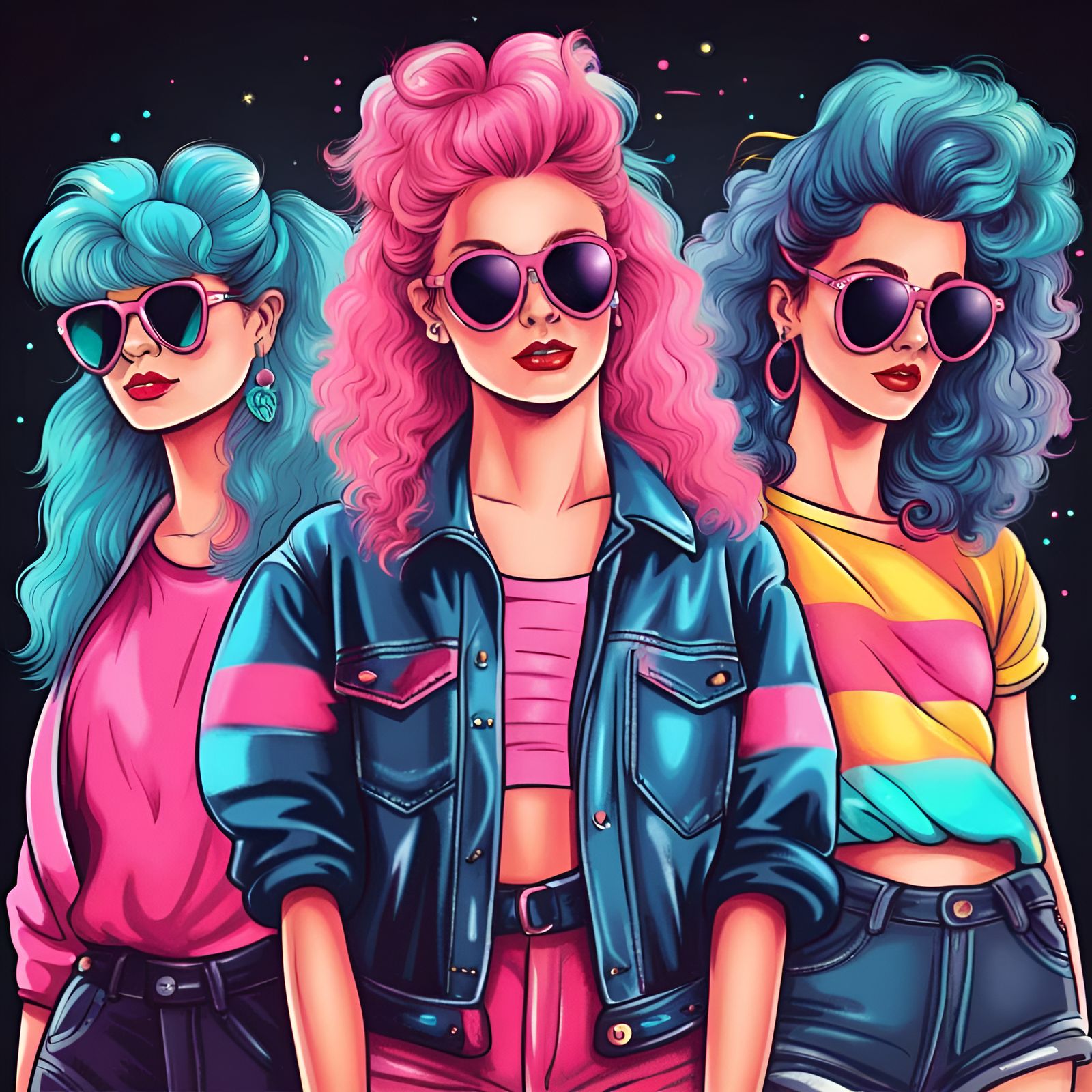 80s Ladies V1 - AI Generated Artwork - NightCafe Creator