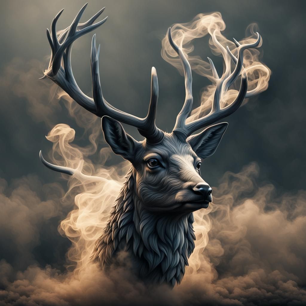 Smoking Deer - AI Generated Artwork - NightCafe Creator