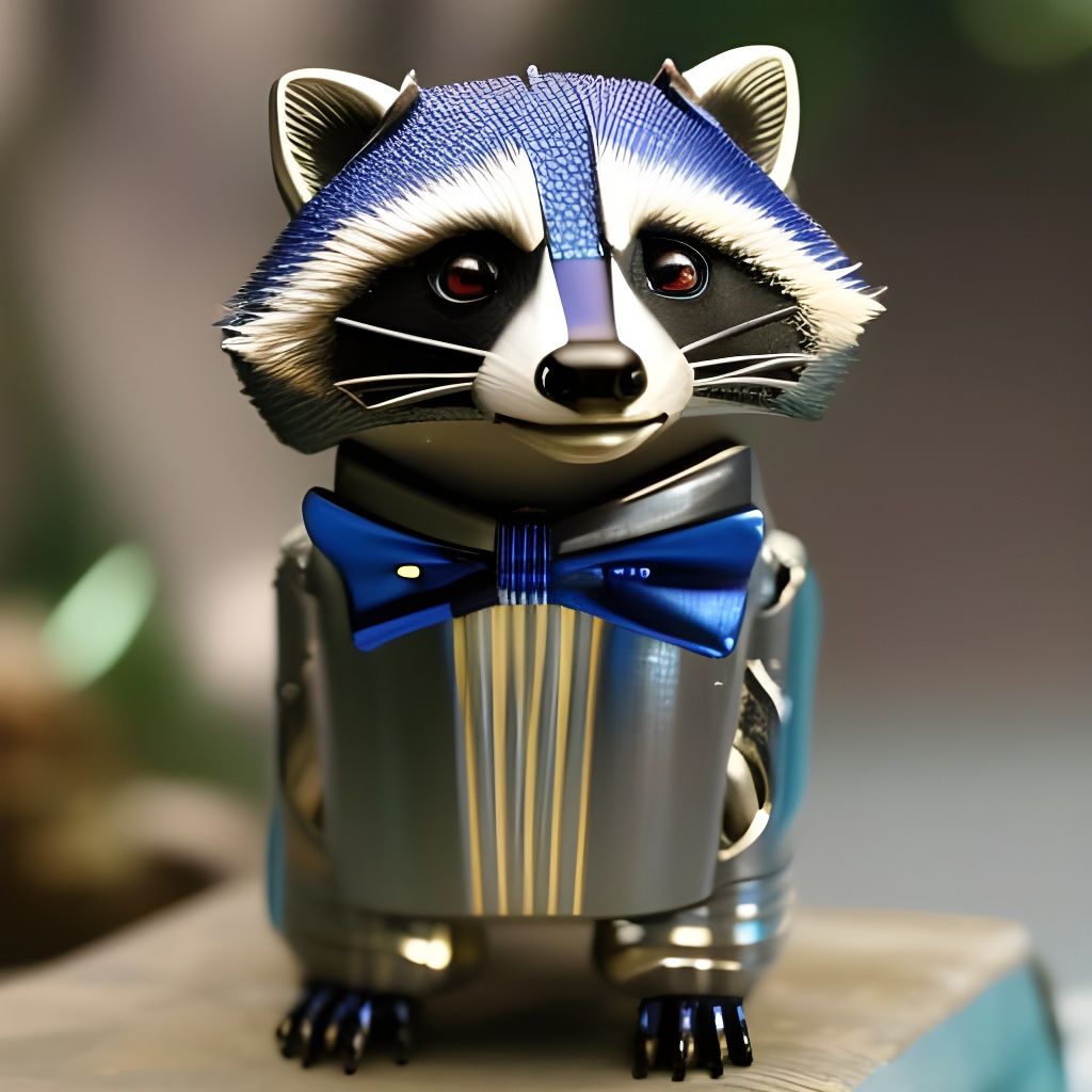 Sir-E 2030 the Robotic Raccoon Assistant - AI Generated Artwork ...