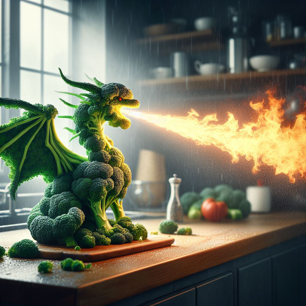 Broccoli Dragon - AI Generated Artwork - NightCafe Creator