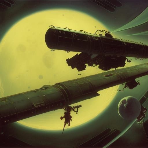 Mellow Space Station - AI Generated Artwork - NightCafe Creator