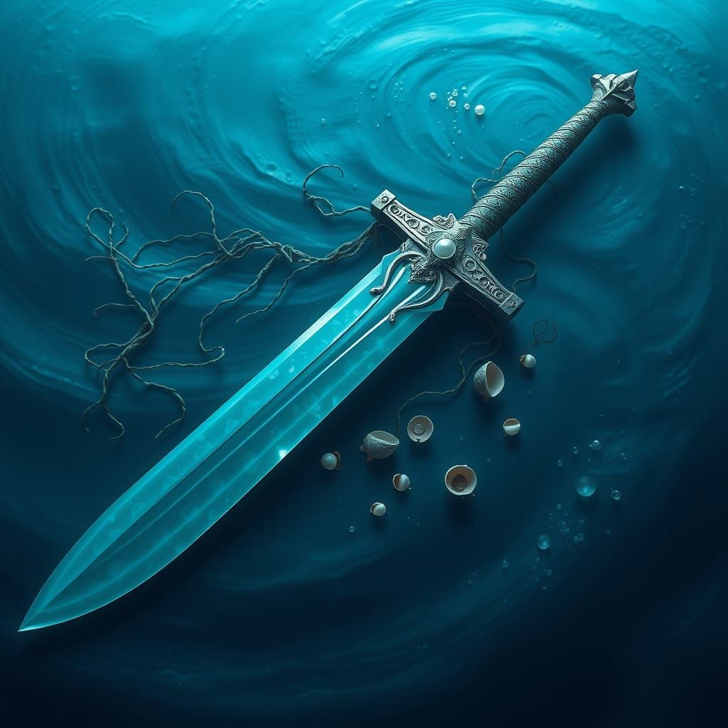 The Sea Shell Sword - Majestic Ocean-Inspired Sword in Aquat...