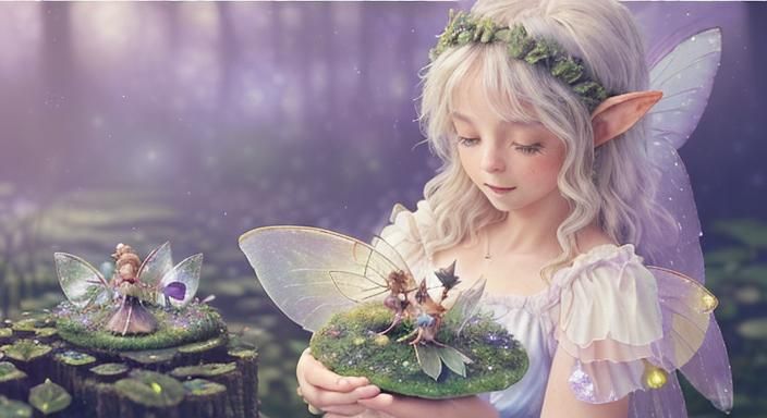 She visits the fairies ...