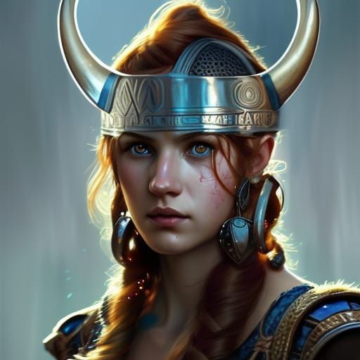 brave stoic viking princess - AI Generated Artwork - NightCafe Creator