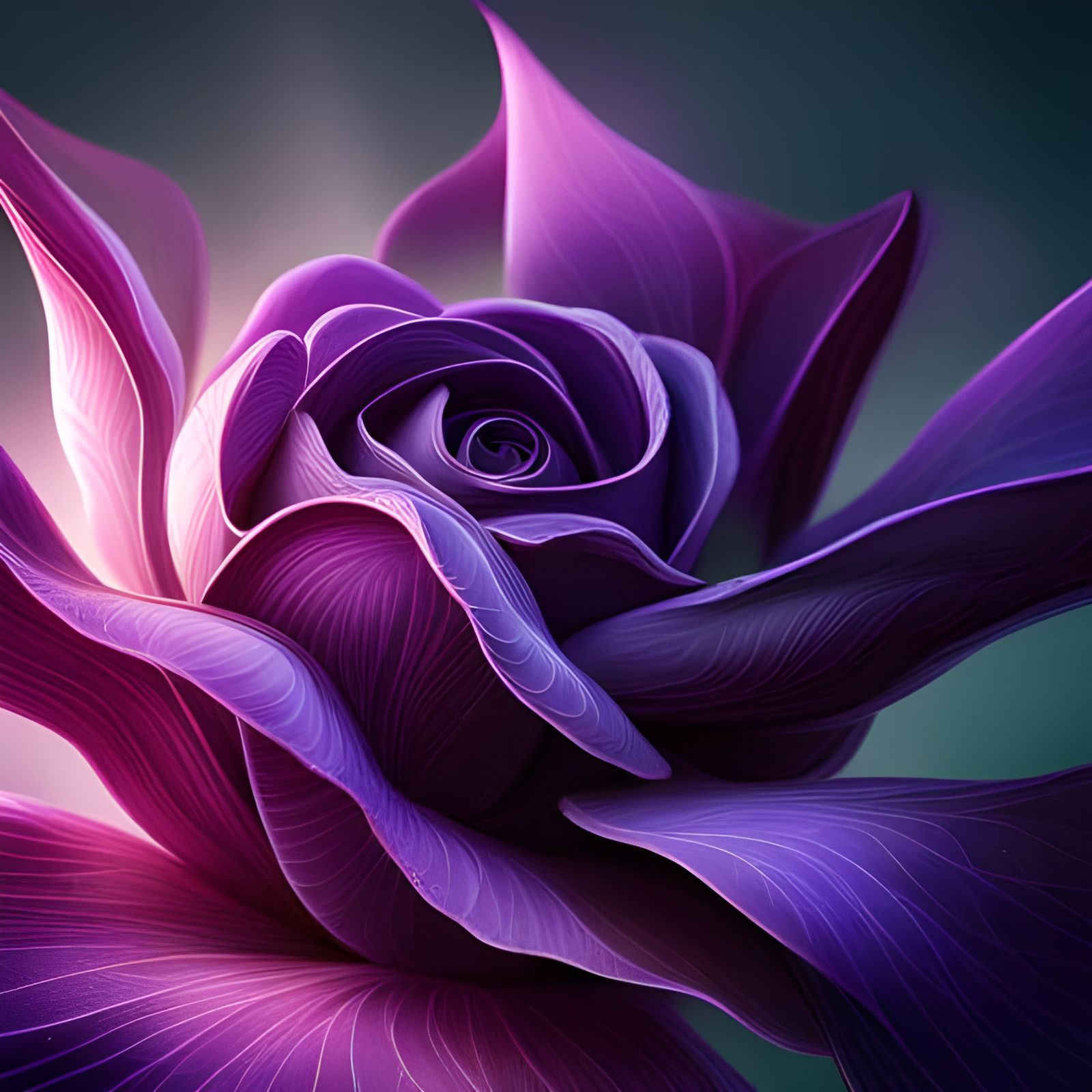 Purple rose - AI Generated Artwork - NightCafe Creator