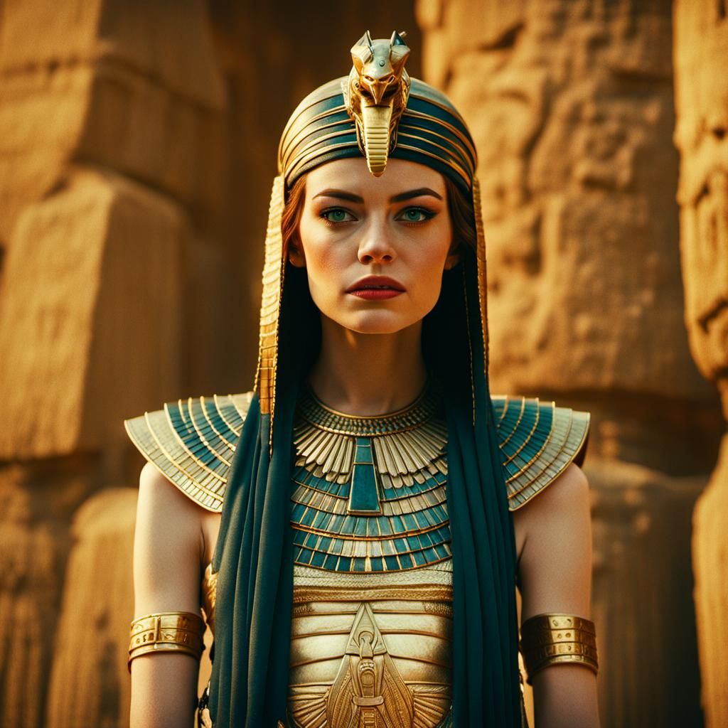 Emma Stone as an very hot Egyptian Goddess. @AloneMARLA - AI Generated Artwork - NightCafe Creator