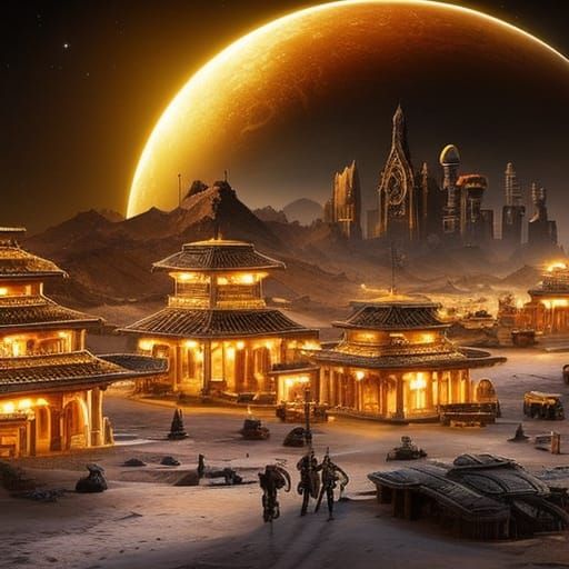 Japanese colony on Cetus Omicron III - AI Generated Artwork - NightCafe ...