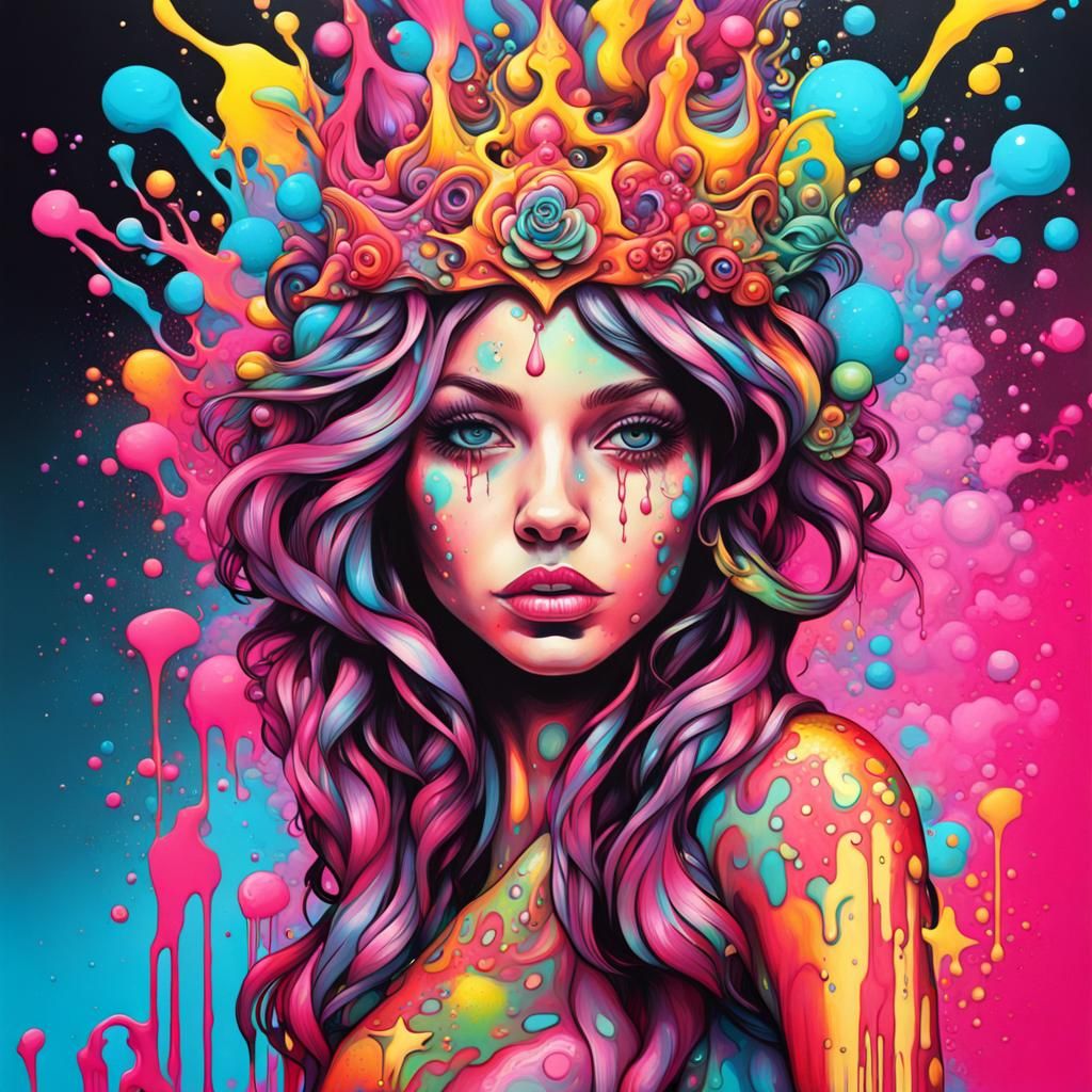psychedelic princess - AI Generated Artwork - NightCafe Creator