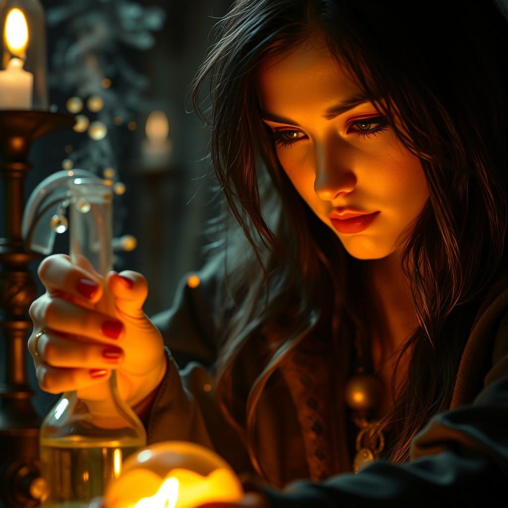 Spellbinding witch - Enchanted Alchemist at Work