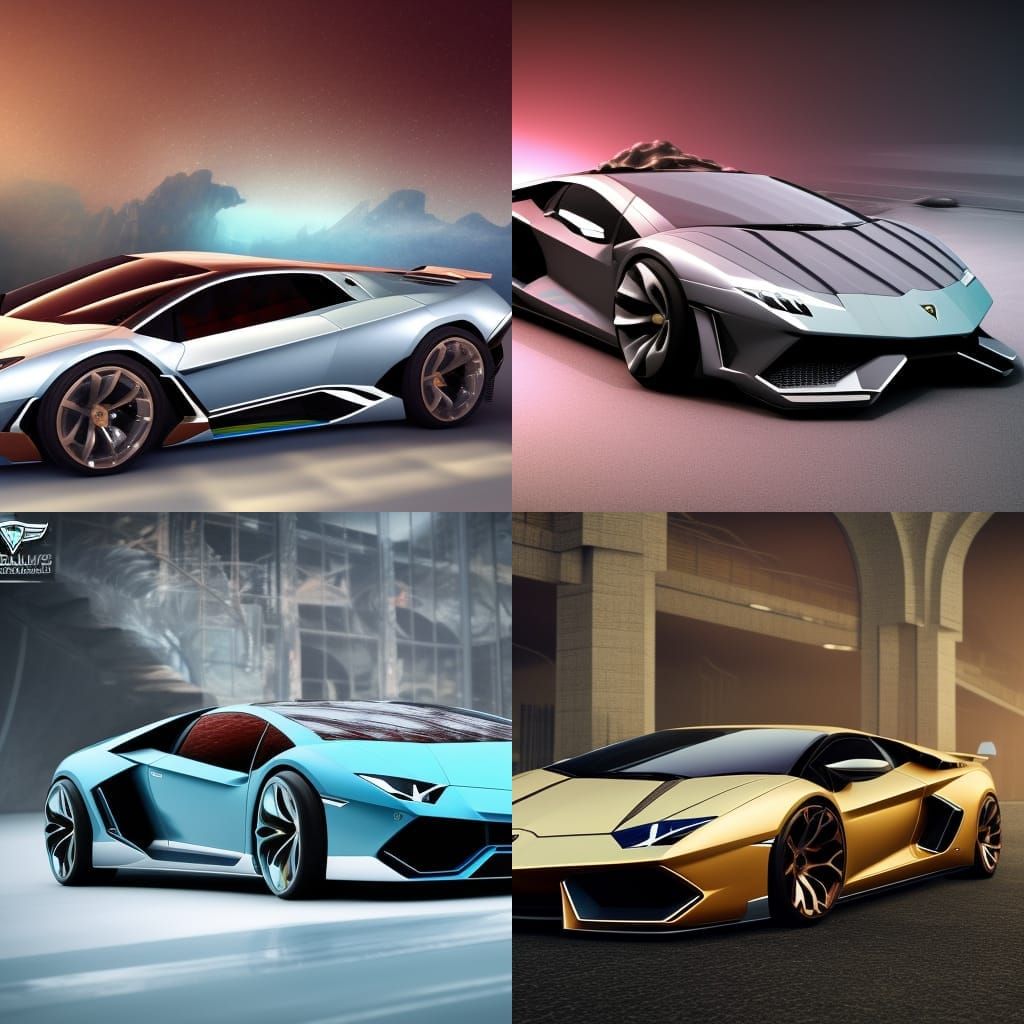 Lamborghini concept cars - AI Generated Artwork - NightCafe Creator