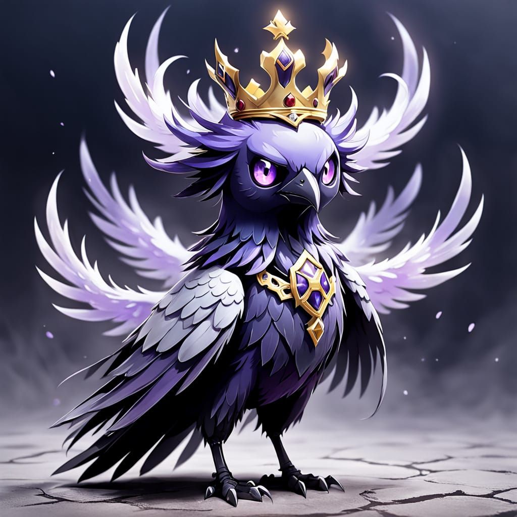 Majestic Raven Queen-Inspired Fakemon with Dark Ma... - AI Art