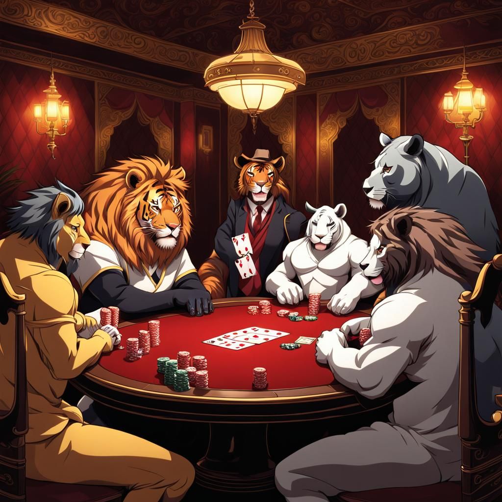 playing poker - AI Generated Artwork - NightCafe Creator