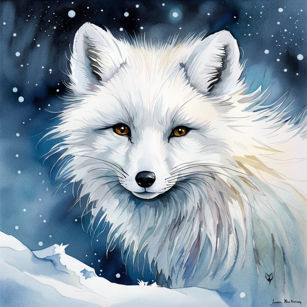 Arctic Fox - AI Generated Artwork - NightCafe Creator