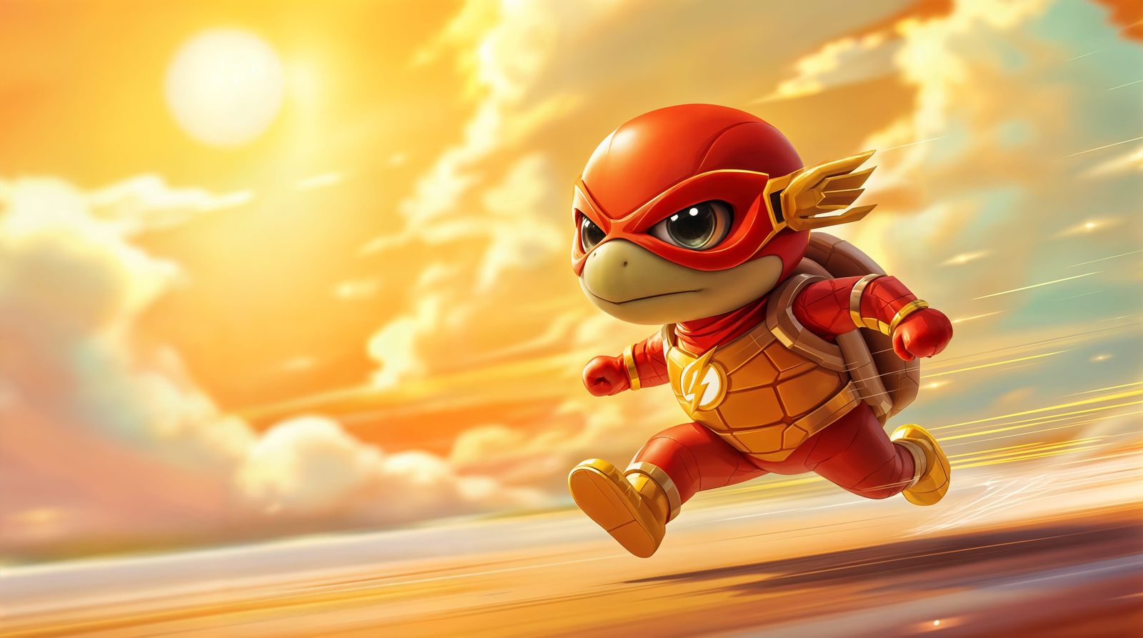 Turtbo - Adorable Turtle Runs as Flash in Sunny Setting