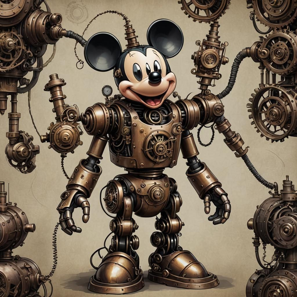 Mickey Mouse Robot - AI Generated Artwork - NightCafe Creator