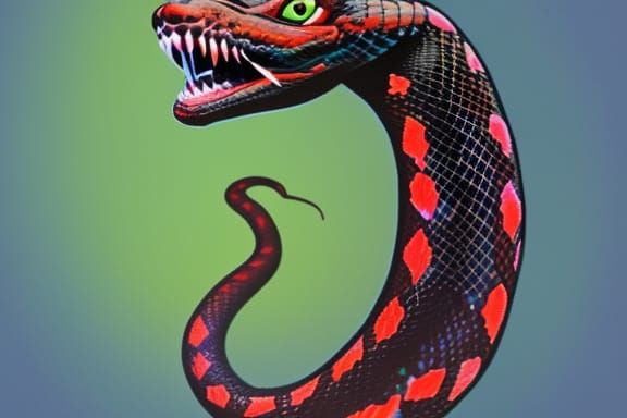 Demonic Snake - AI Generated Artwork - NightCafe Creator