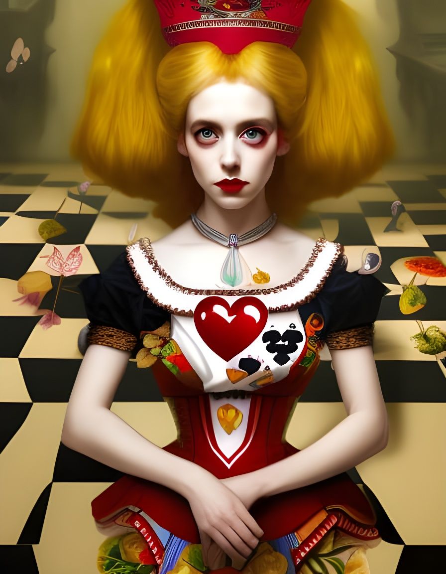 Alice X Queen of Hearts - AI Generated Artwork - NightCafe Creator