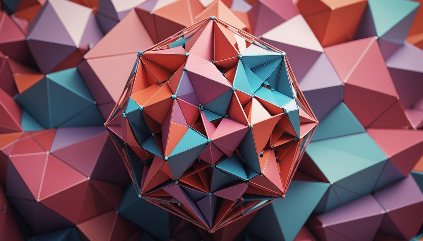 Paper Manifolds - Geometric Masterpiece in 3D Abstract Art