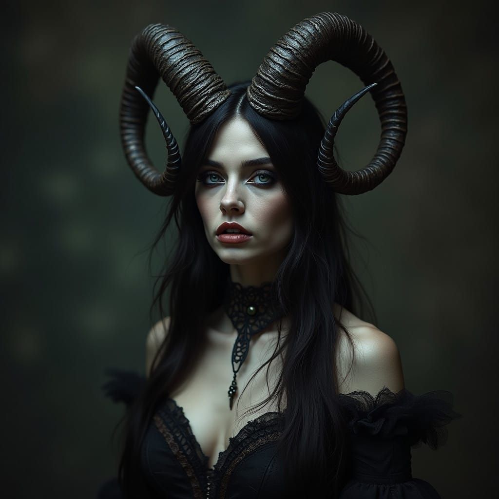 Soulless Female Portrait in Dark, High-Definition ... - AI Art