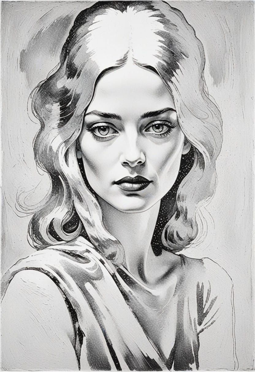 Bewitching Surrealist Portrait of a Mysterious Wom... - AI Art