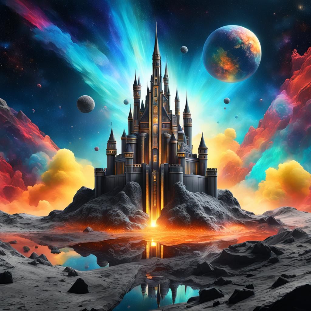 Colourful castle - AI Generated Artwork - NightCafe Creator