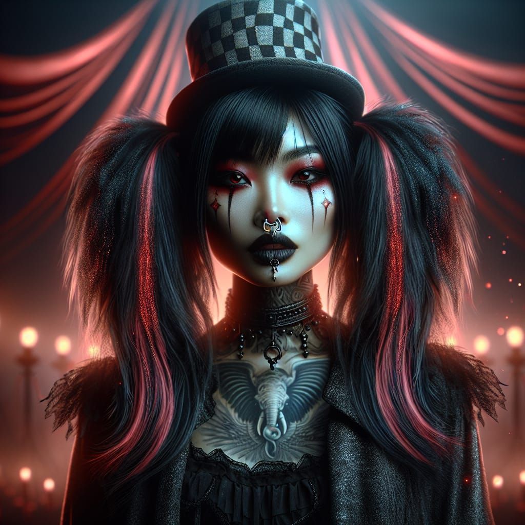 Gothic Circus Girl - AI Generated Artwork - NightCafe Creator