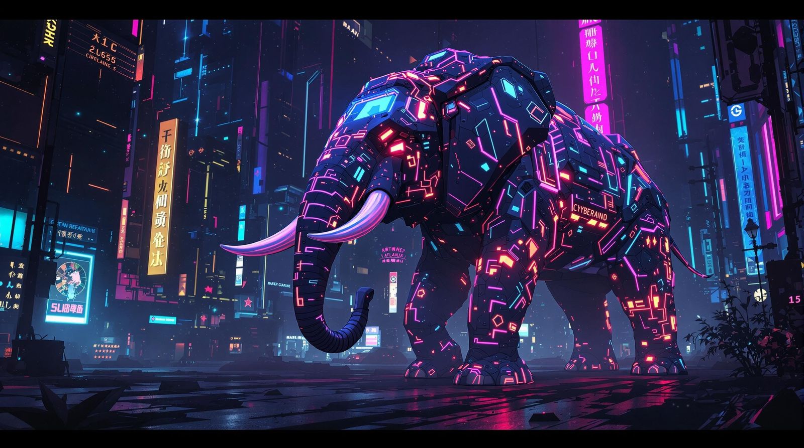 Cyberpunk elephant - Cyberpunk elephant