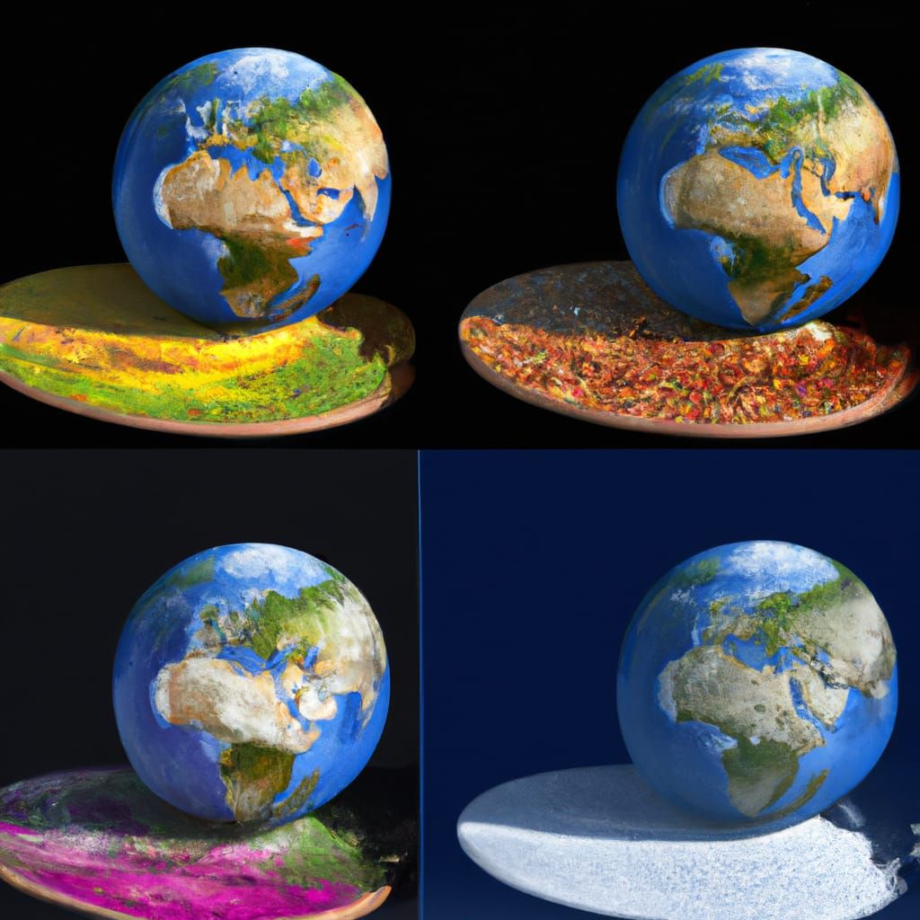 Four seasons on the earth - AI Generated Artwork - NightCafe Creator