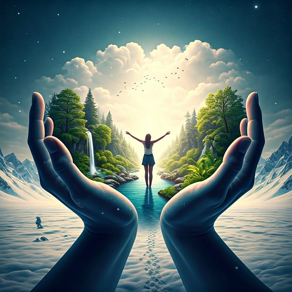 Icy Hands of Nature: Oasis of Life.