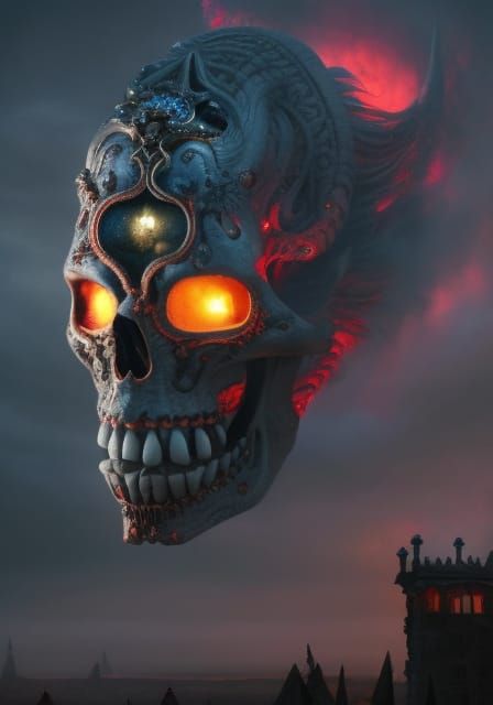 Ornate Skull - AI Generated Artwork - NightCafe Creator