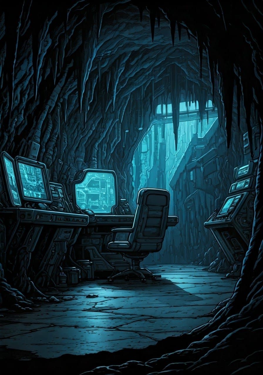 Batman's Secret Batcave in Hyperrealistic Comic Bo... - AI Art