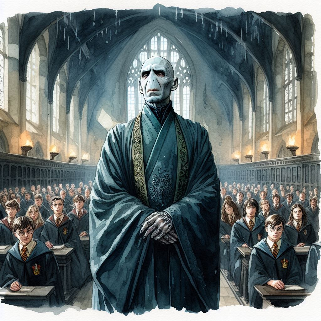 The Dark Lord as the new headmaster of Hogwarts - AI Generated Artwork - NightCafe Creator