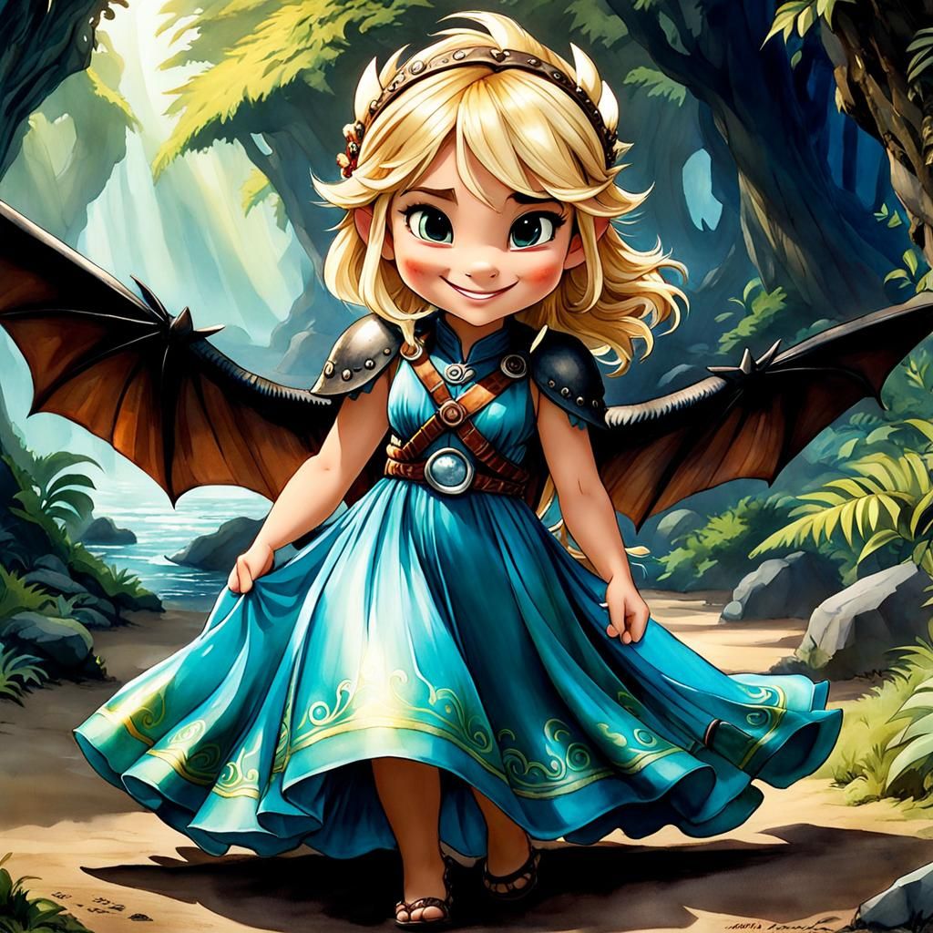 Cute Chibi Astrid Hofferson Ai Generated Artwork Nightcafe Creator