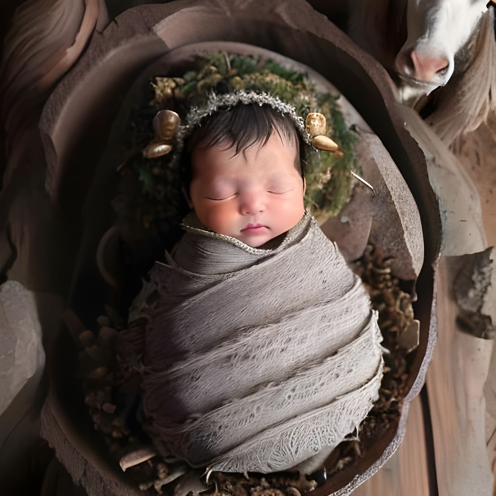 you will find a baby wrapped in swaddling cloths and lying in a manger ...