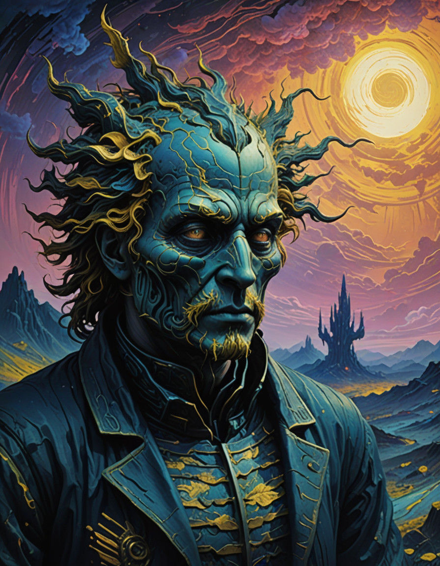 Cartoon caricature claymation masterpiece. Made of wispy multicolor ...