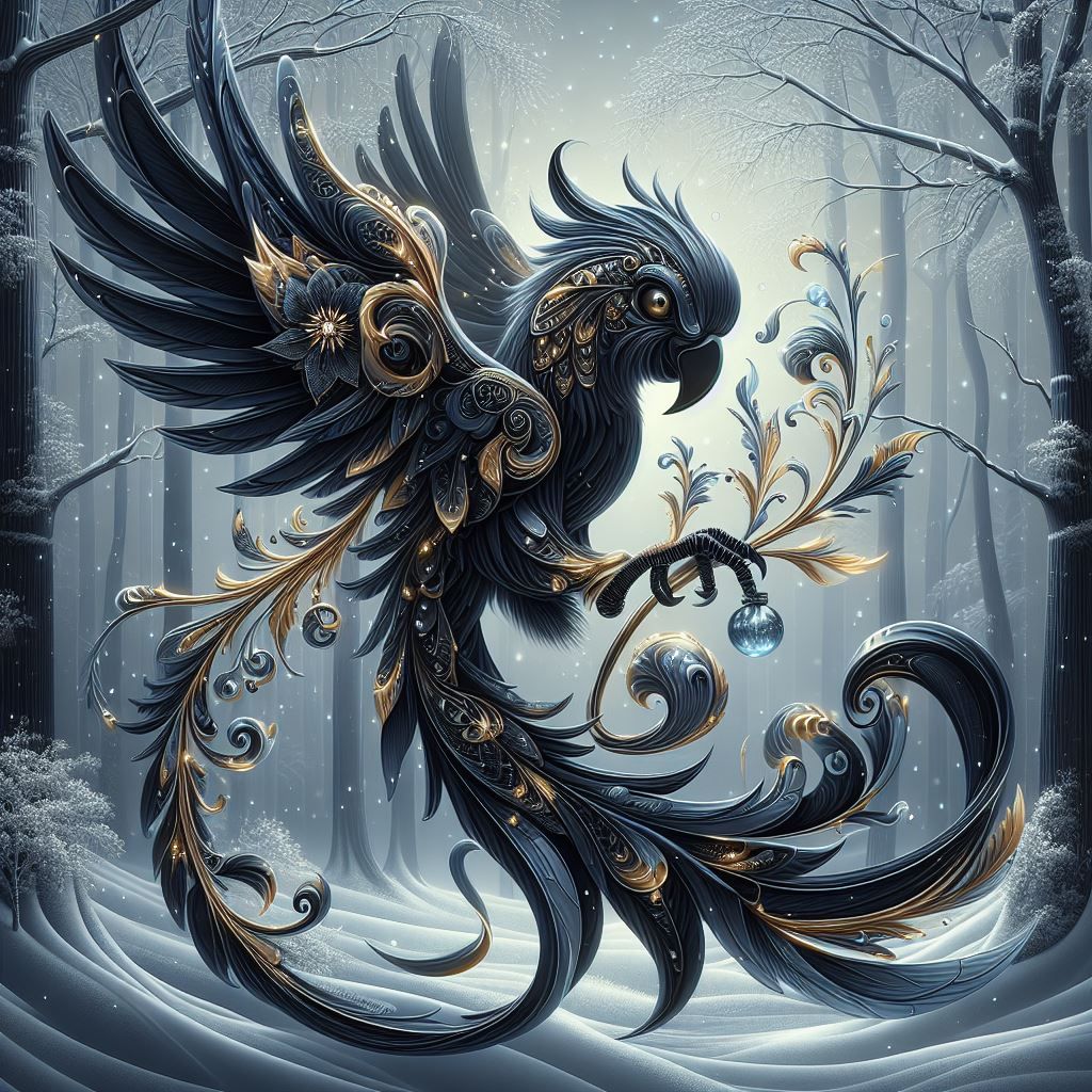 JET BLACK ROYALTY SERIES: PAROT - AI Generated Artwork - NightCafe Creator