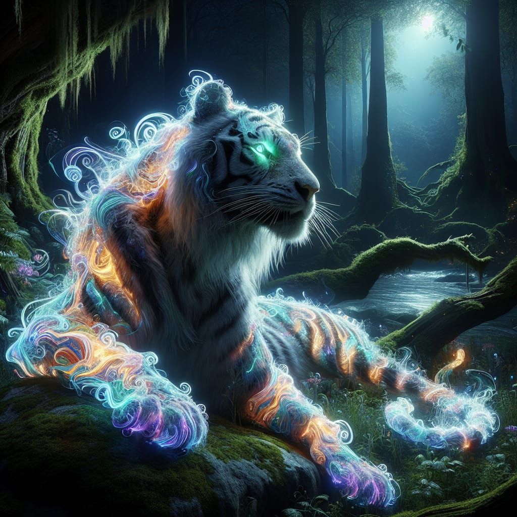 Tiger Spirit - AI Generated Artwork - NightCafe Creator