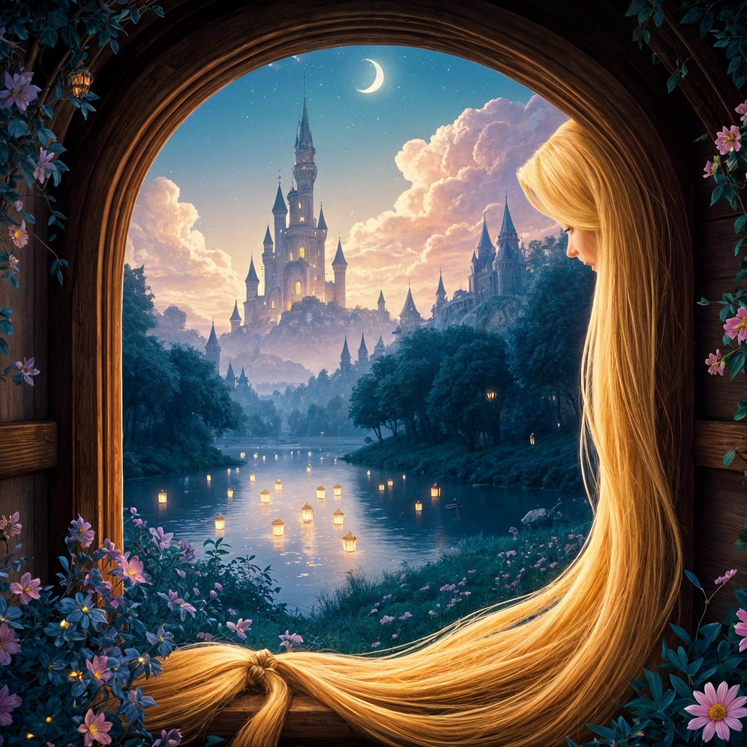 Rapunzel world outside the window - Rapunzel world outside t...