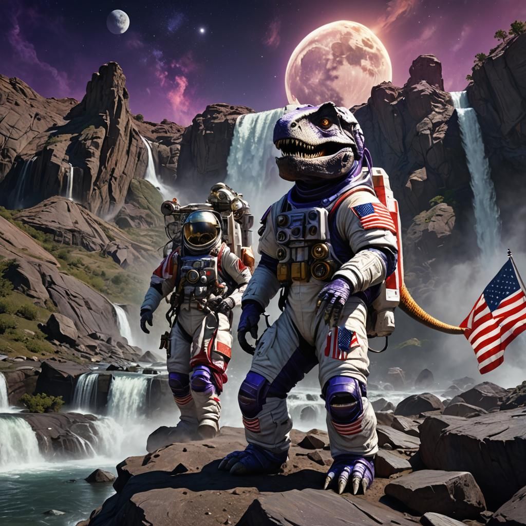 Space raptor on a mission - AI Generated Artwork - NightCafe Creator