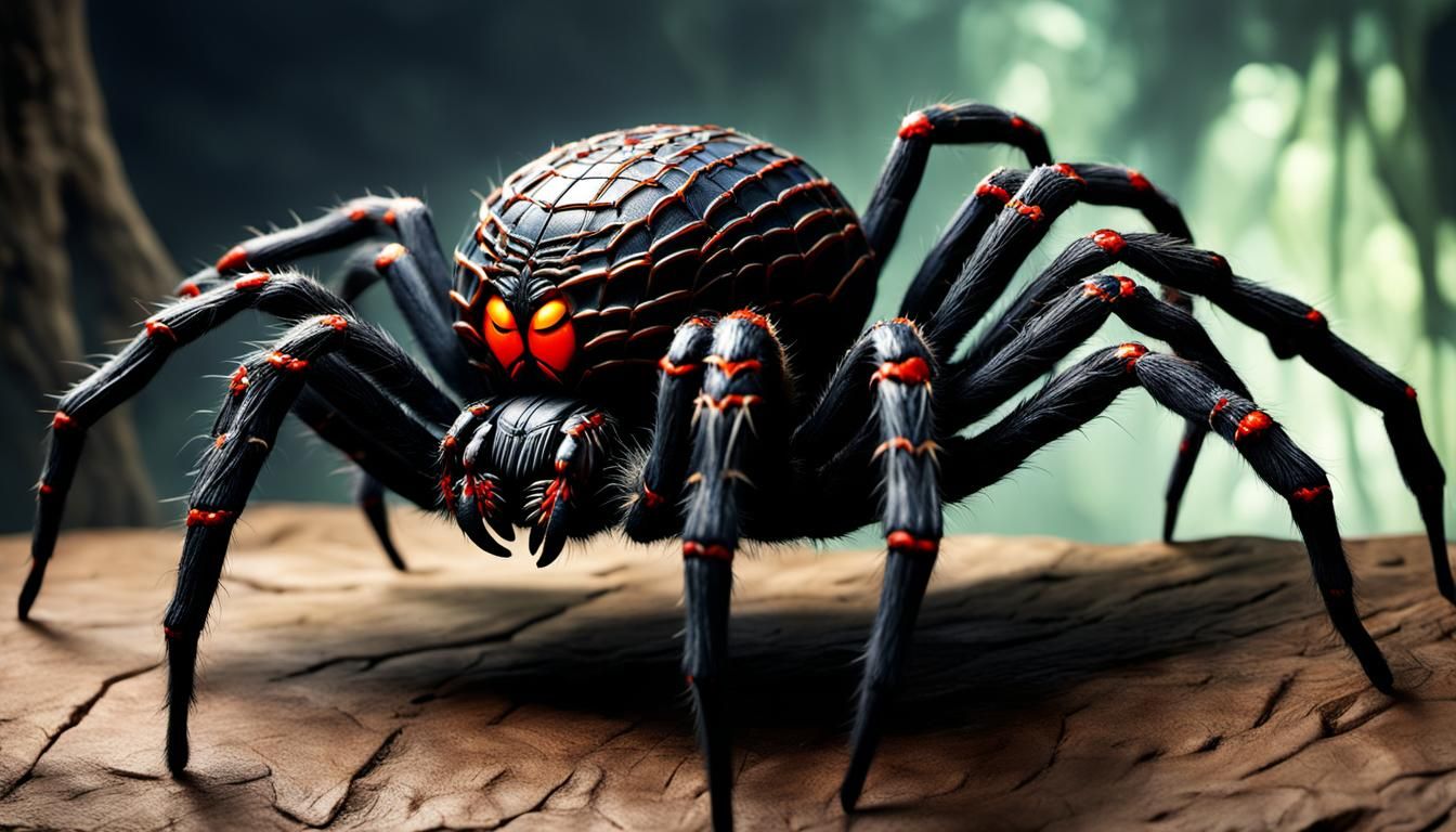 a captivating and detailed image of the mythical J'ba Fofi spider. - AI ...
