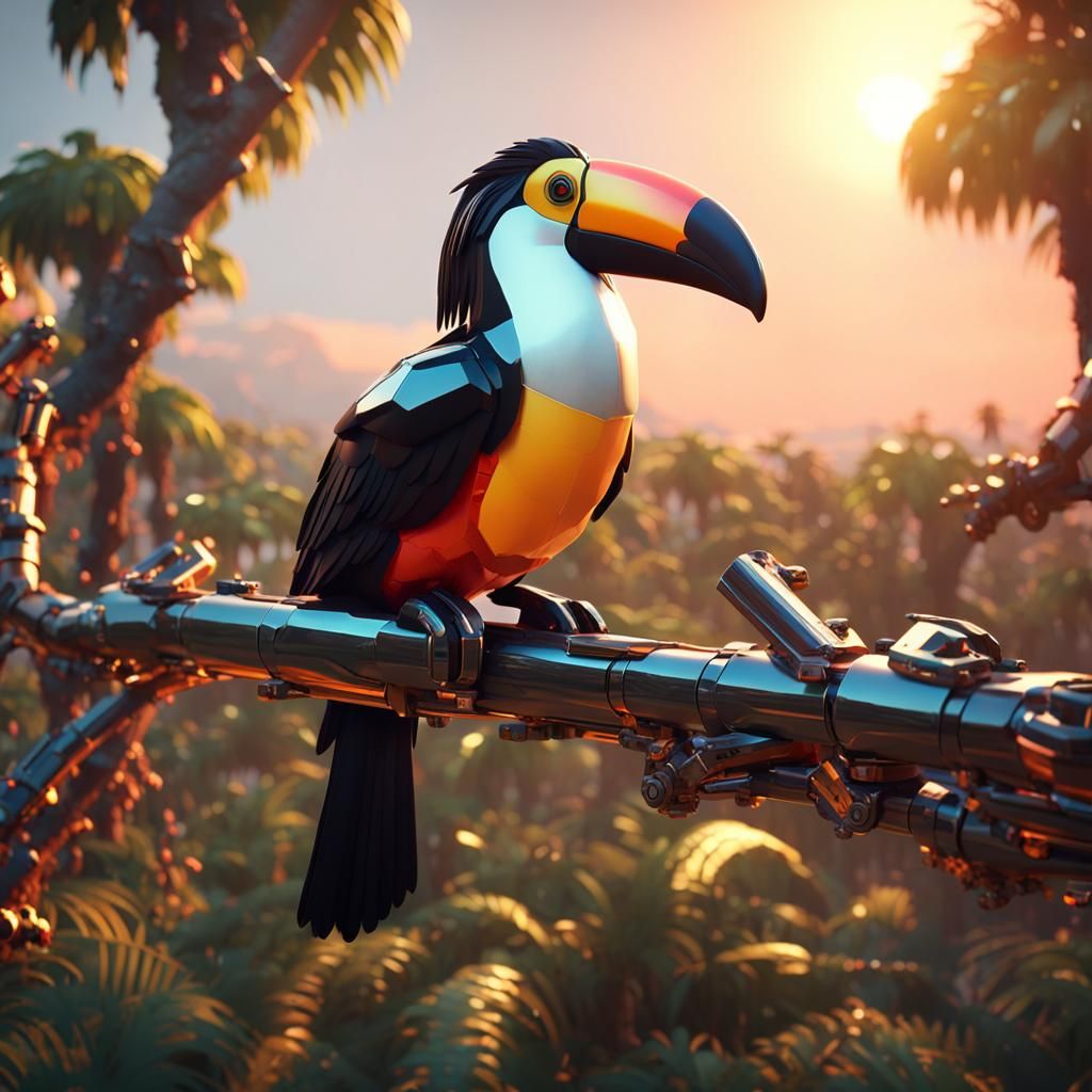 Robotic Toucan - AI Generated Artwork - NightCafe Creator