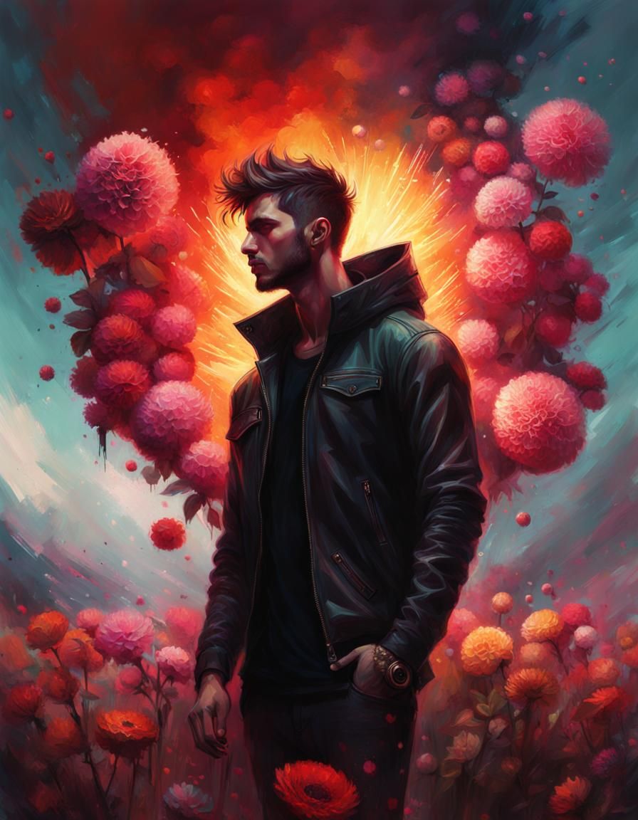 Digital painting style of, Beeple, Casey Baugh; Beautiful Male ...