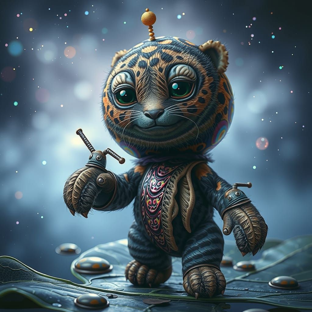 Whimsical Cheetah-Snail Hybrid in Fantastical Land... - AI Art