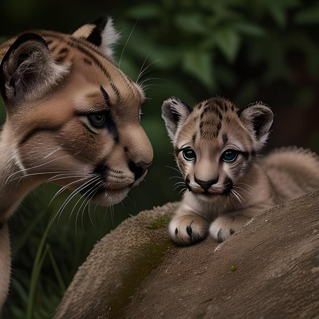 A puma family - AI Generated Artwork - NightCafe Creator