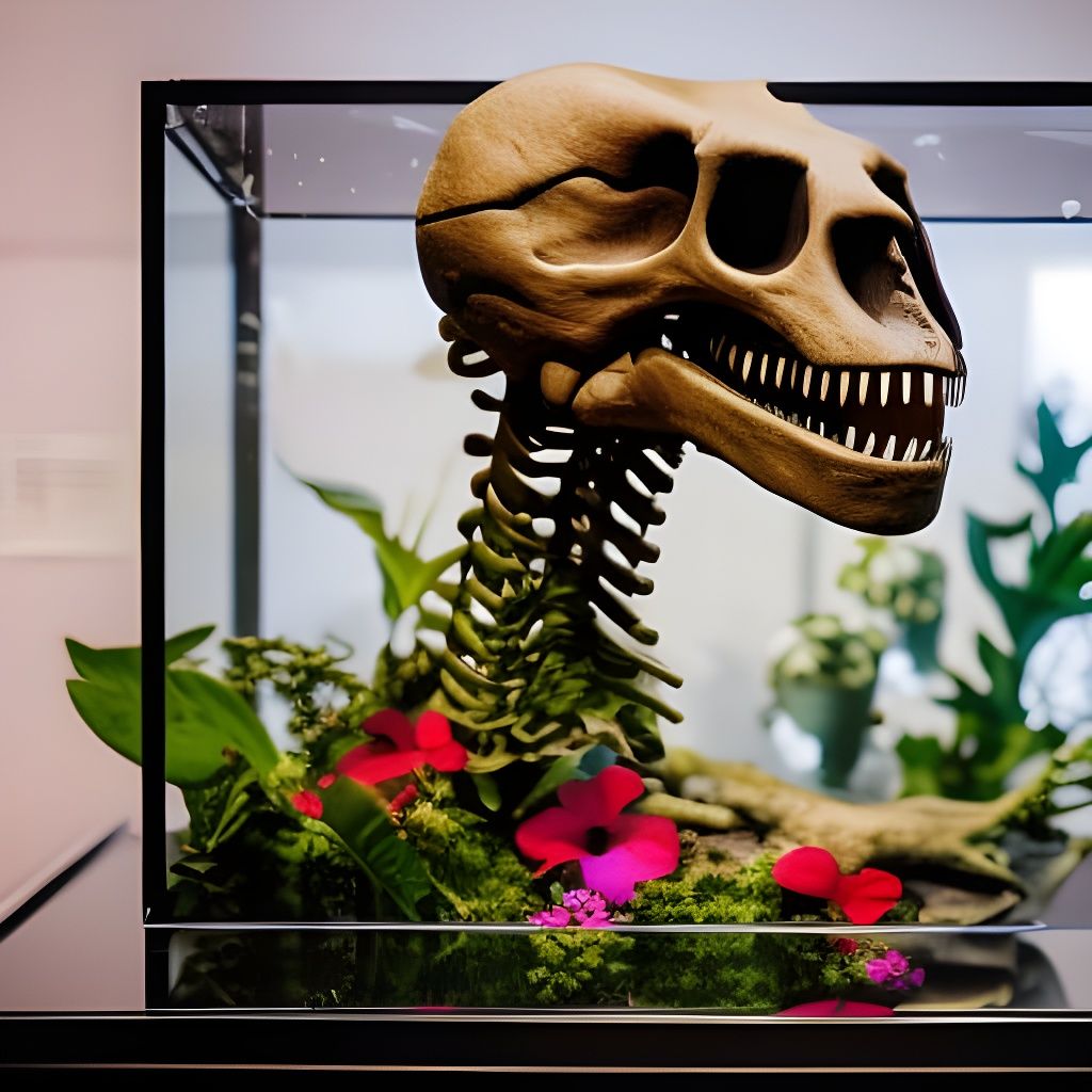 Skull on Display - AI Generated Artwork - NightCafe Creator