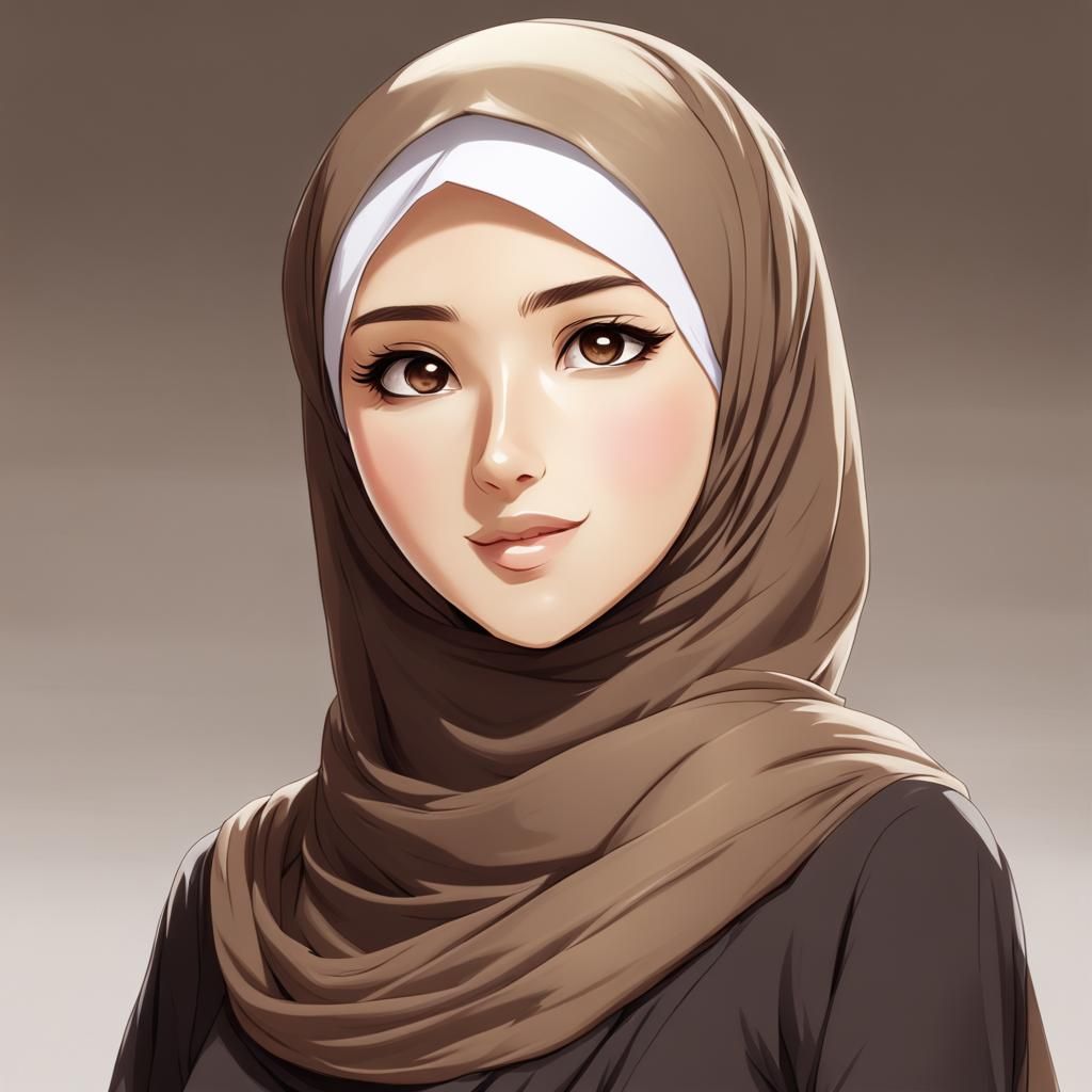 A beautiful Muslim girl wearing a hijab - AI Generated Artwork - NightCafe Creator